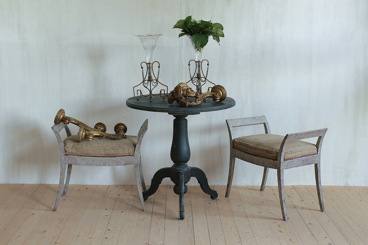 Pair of foot stool - Deulin Antiques Pair of foot stool